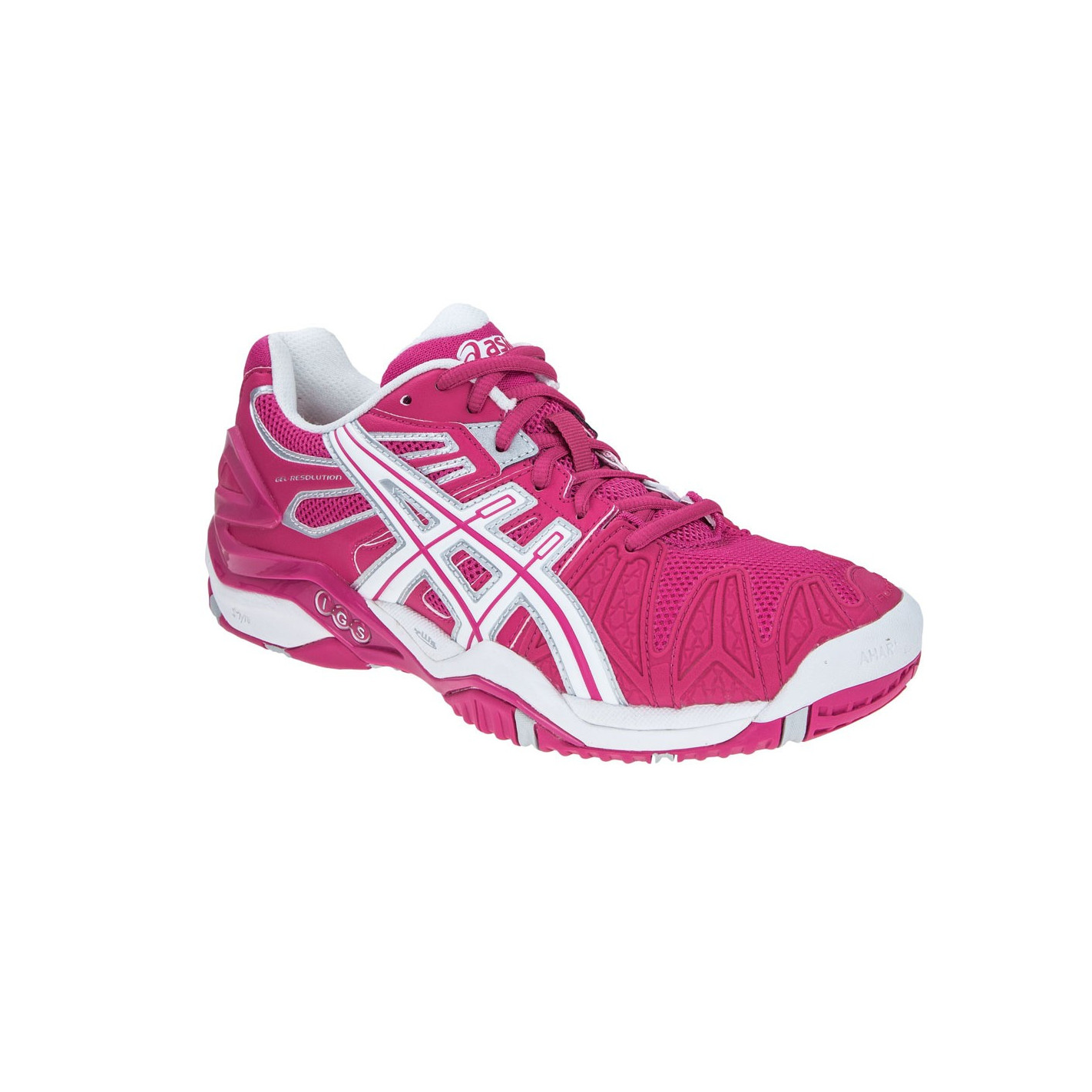 Chaussures ASICS Femme Gel Resolution Fuchsia Blanc
